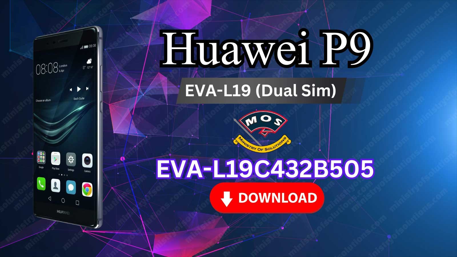 Huawei P9 EVA-L19 Android 7 Stock Firmware Europe B505