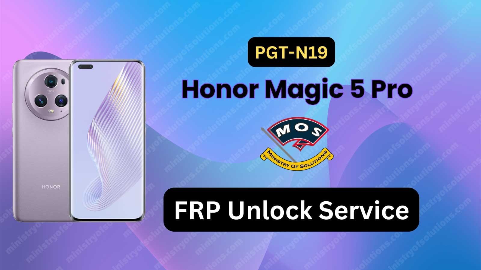 Honor Magic 5 Pro PGT-N19 FRP Unlock Service-Google Account