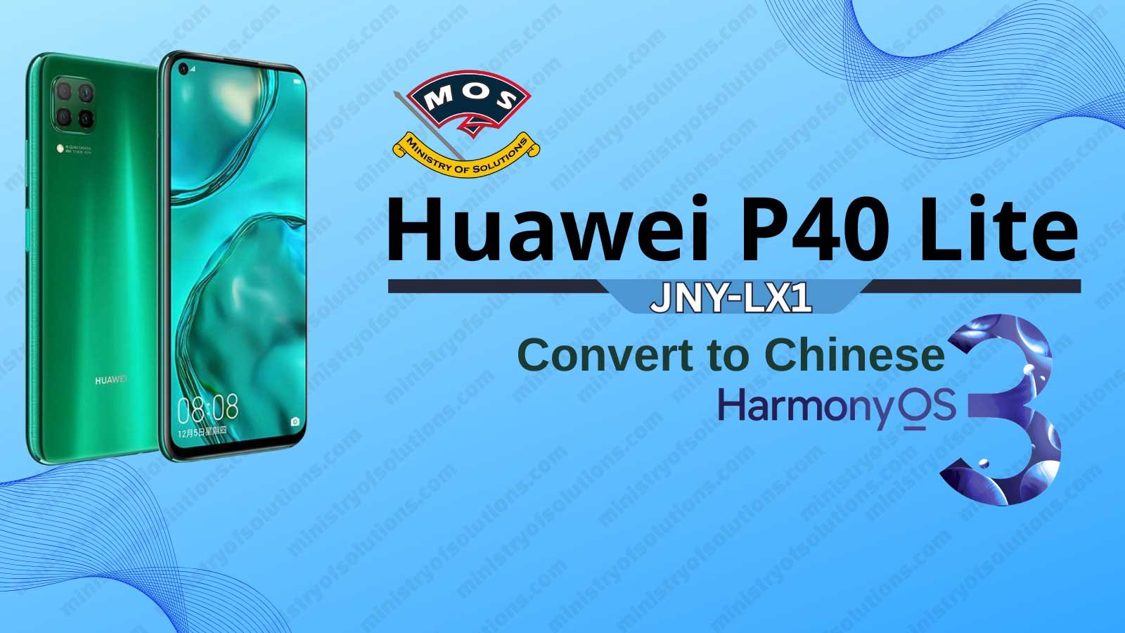 Huawei P40 Lite JNY-LX1 HarmonyOS3 Convert to Chinese
