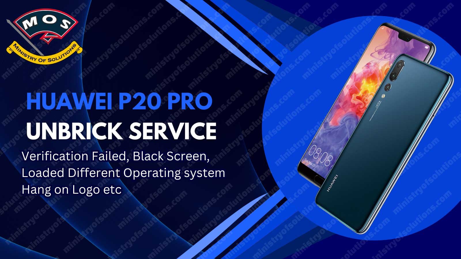 Huawei P20 Pro Unbrick, Verification Failed, Black Screen