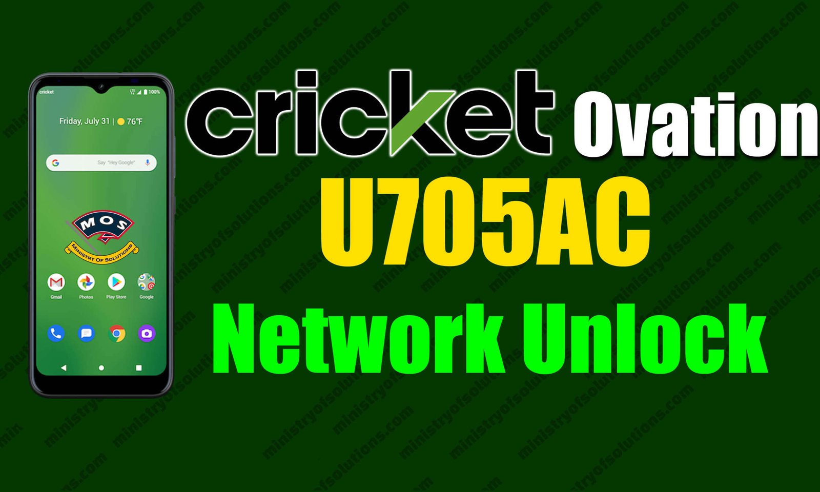 Wiko Cricket Ovation U705AC Network Unlock Service