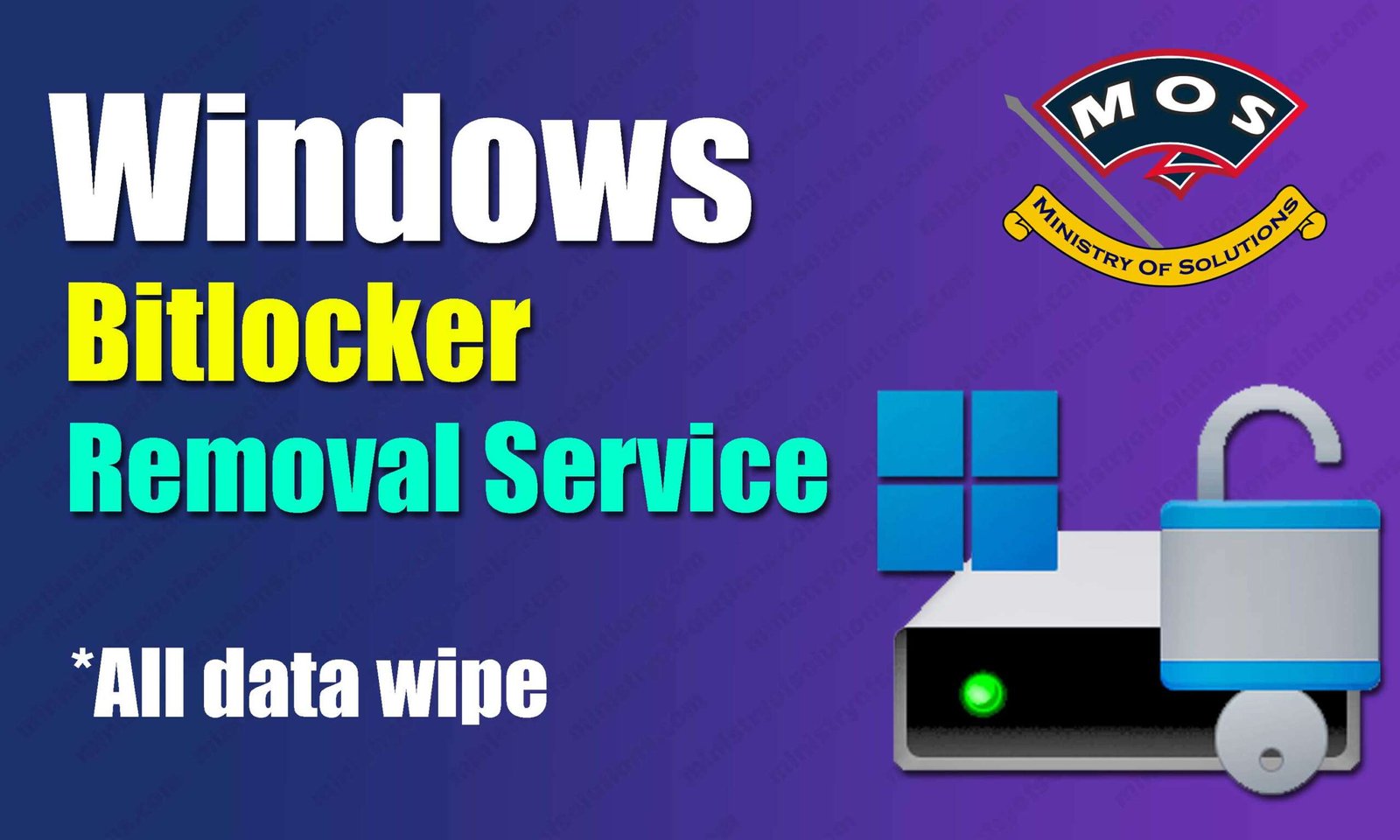 Windows Bitlocker Recovery Lock Removal Service